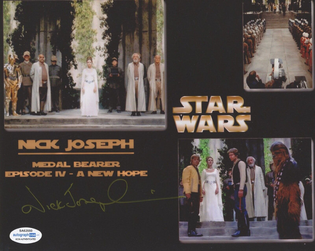 NICK JOSEPH Signed STAR WARS Autograph 8x10 Photo Episode IV A New Hop ...