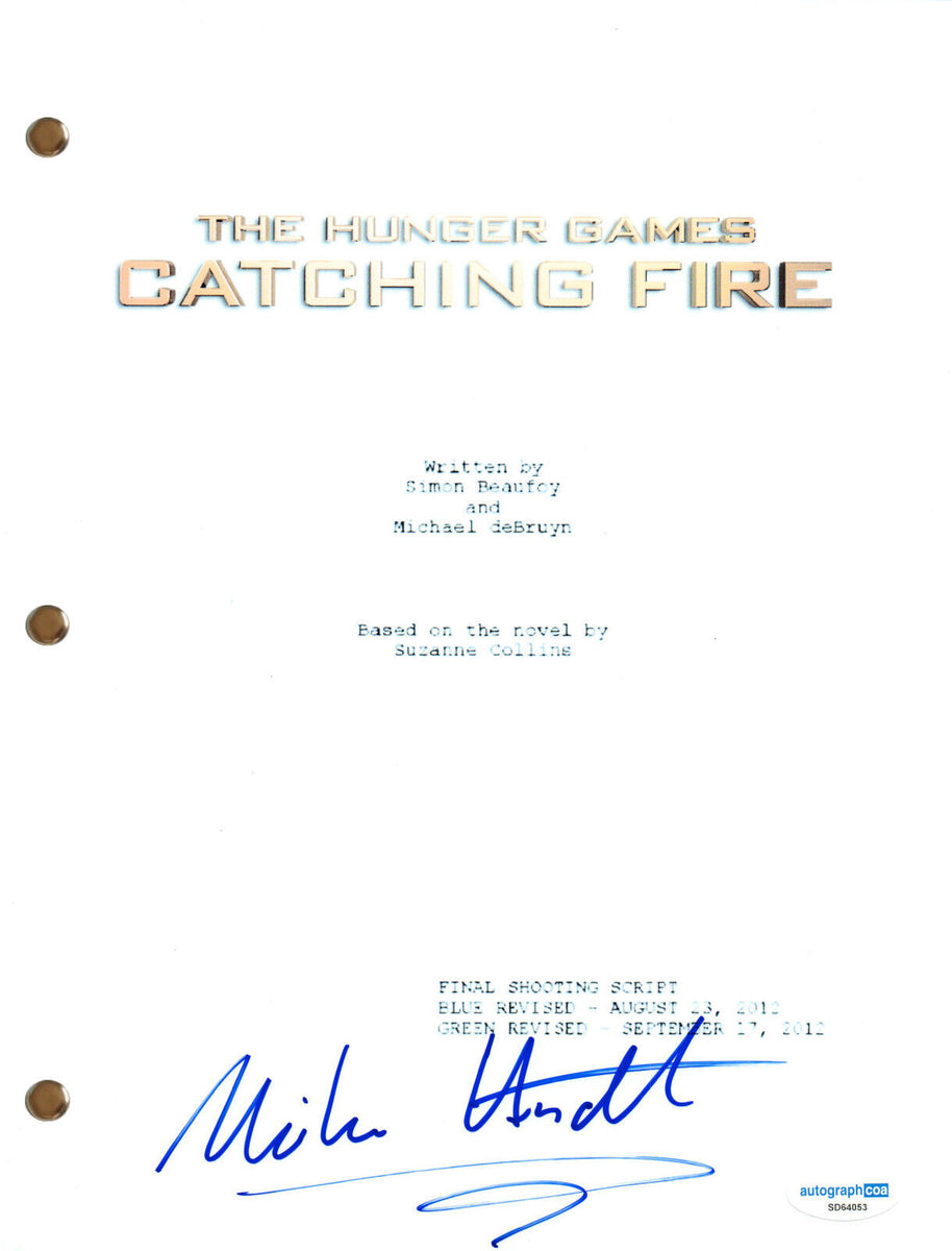 Michael Arndt “The Hunger Games Catching Fire” Signed Autograph Full S ...