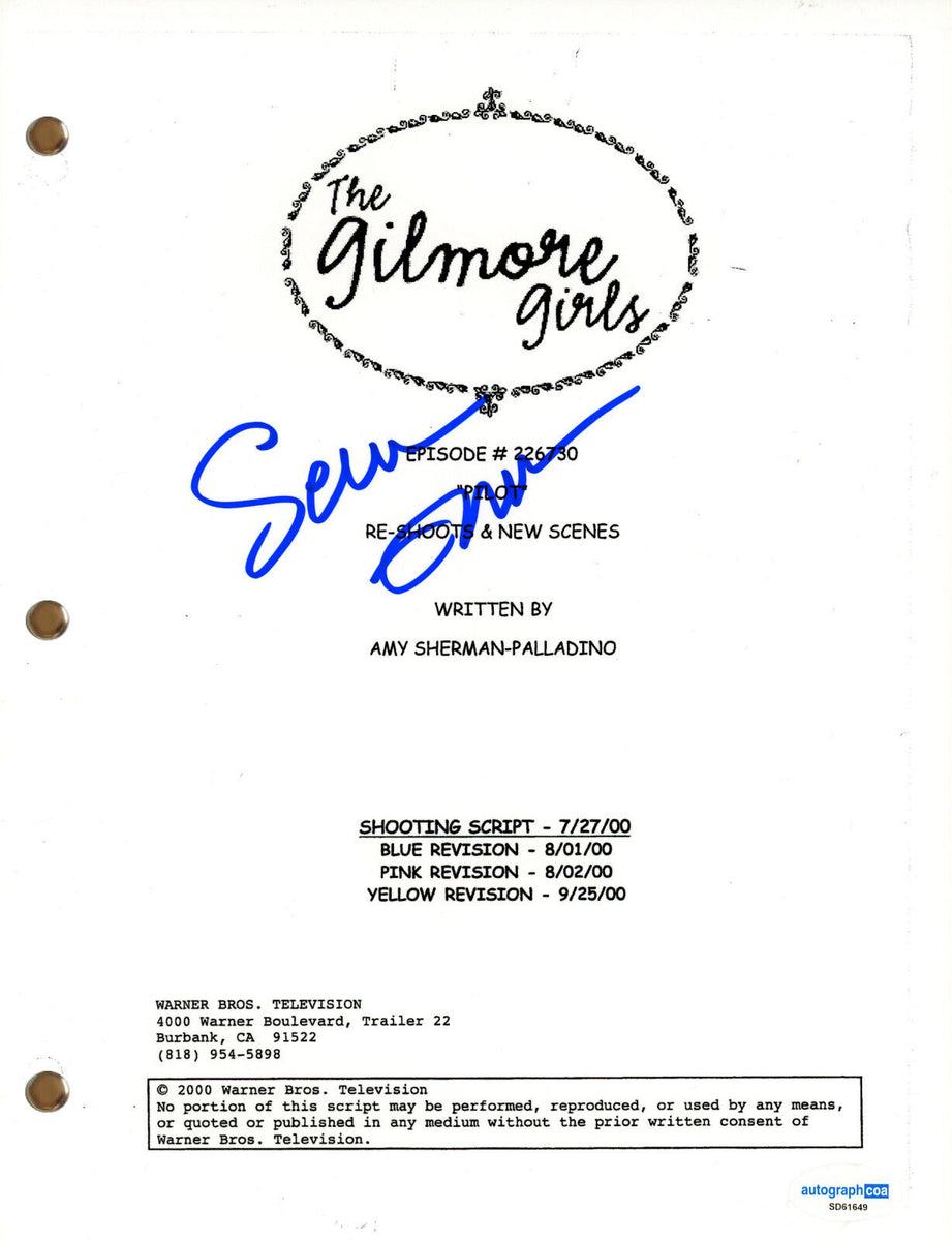 Sean Gunn “Gilmore Girls” Signed Autograph Pilot Episode Script Screen ...