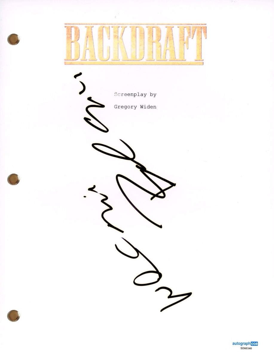 William Baldwin “Backdraft” Signed Autograph Movie Script Full Screenp ...