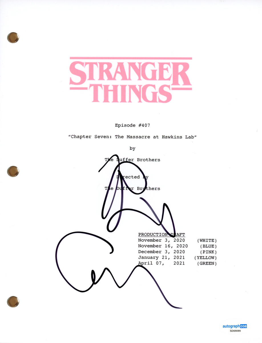 Brett Gelman "Stranger Things" Signed 'Massacre at Hawkins Lab' Full S ...