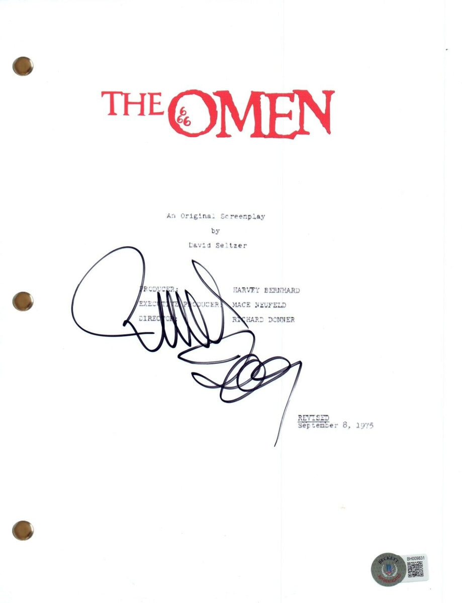 Richard Donner Signed Autograph The Omen Movie Script Screenplay Becke ...