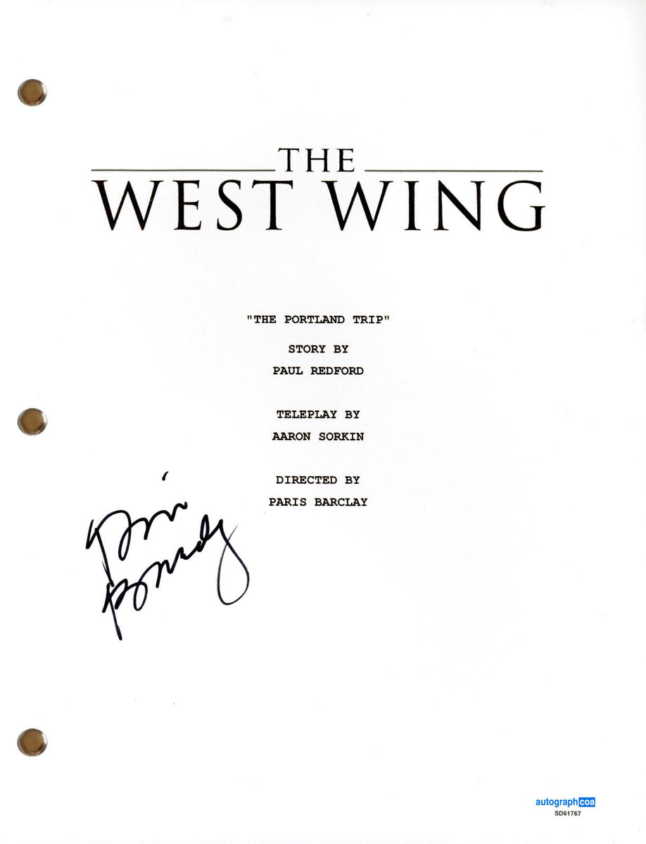 Paris Barclay The West Wing Signed The Portland Trip Full Script Direc ...