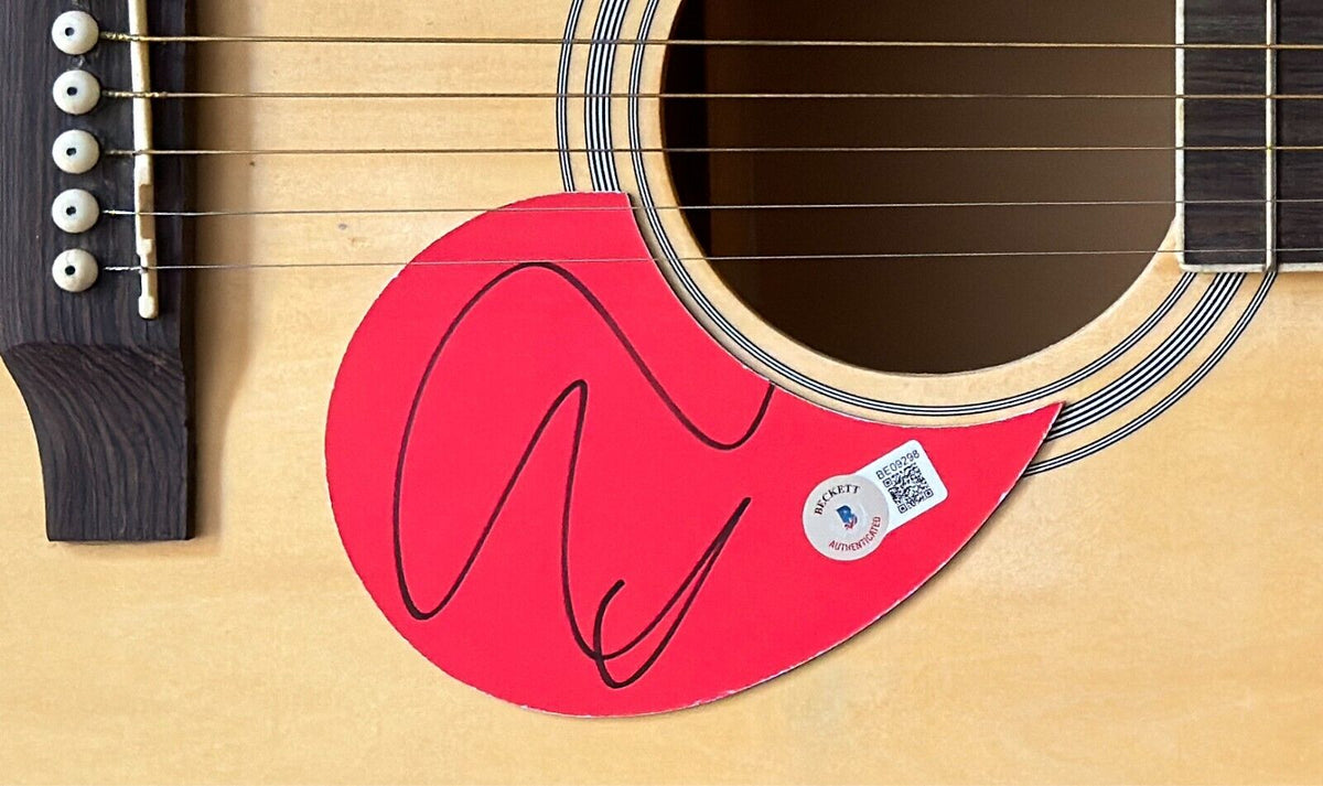 Ed Sheeran Signed Autograph Full Size Acoustic Guitar = + X Singer Bec ...