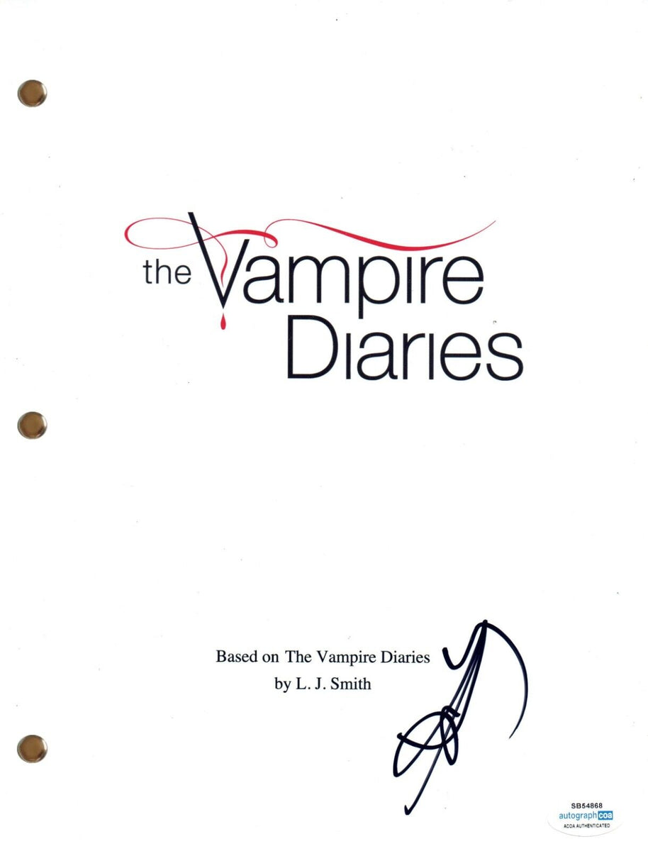 KAT GRAHAM Signed THE VAMPIRE DIARIES Autograph Full Pilot Episode Scr ...