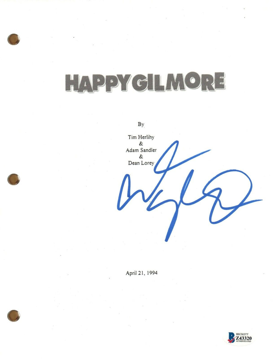 ADAM SANDLER Signed HAPPY GILMORE Autograph Movie Script Screenplay Be ...