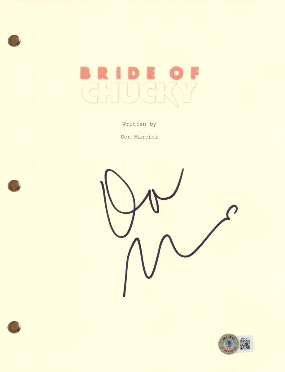 Don Mancini Signed Autograph Bride of Chucky Movie Script Screenplay B ...