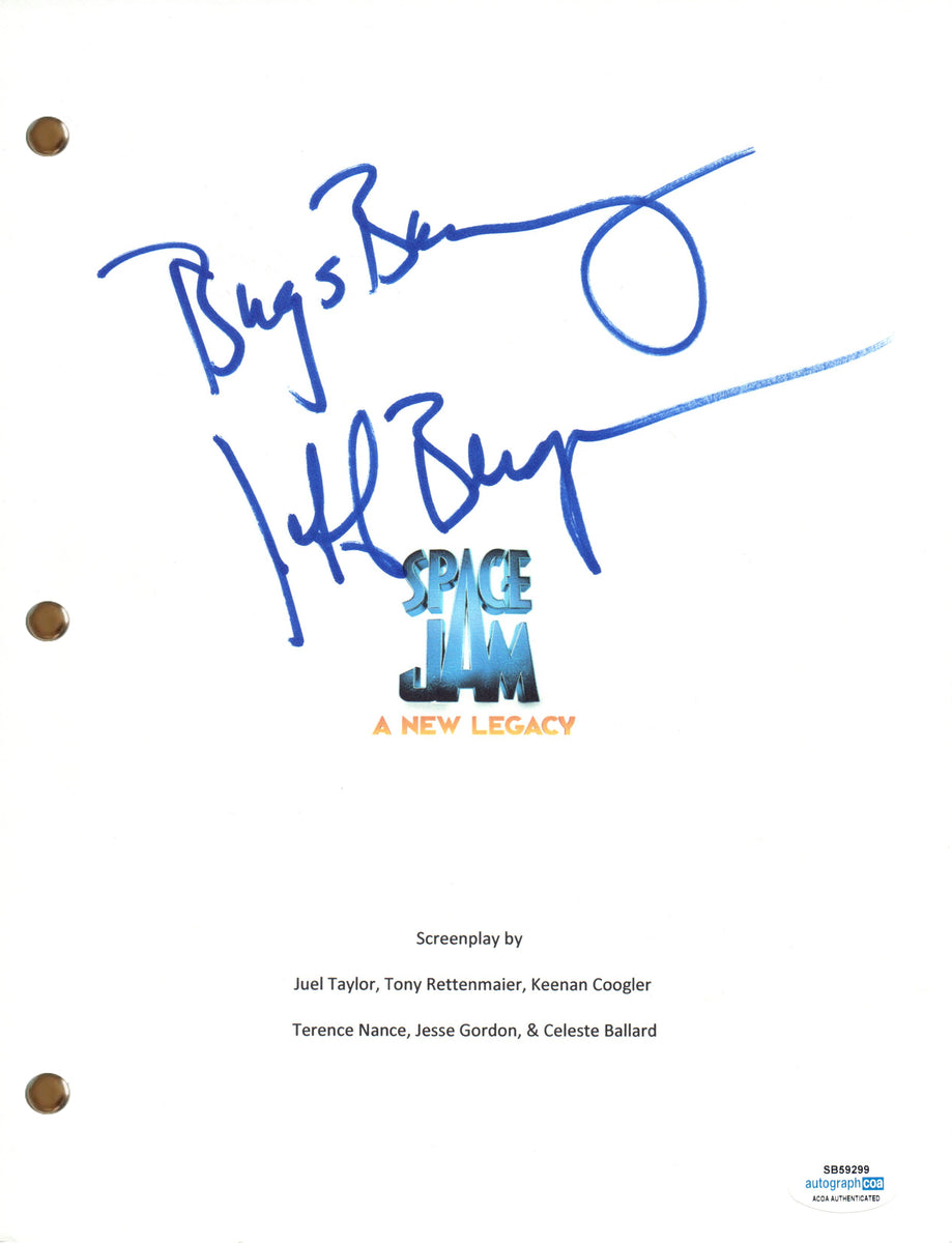 Jeff Bergman Signed Autograph Space Jam: A New Legacy Movie Script ACO ...