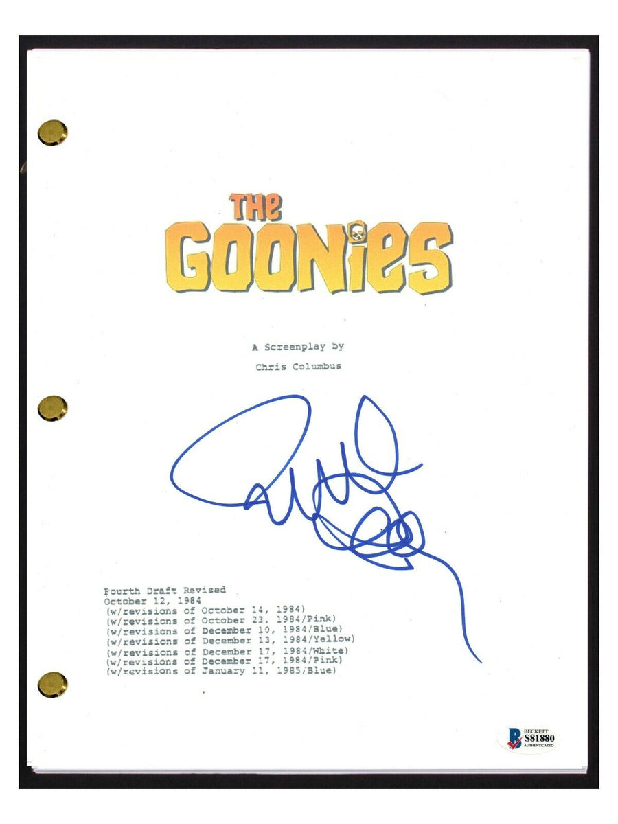 Richard Donner Signed Autograph The Goonies Movie Script Screenplay Be ...