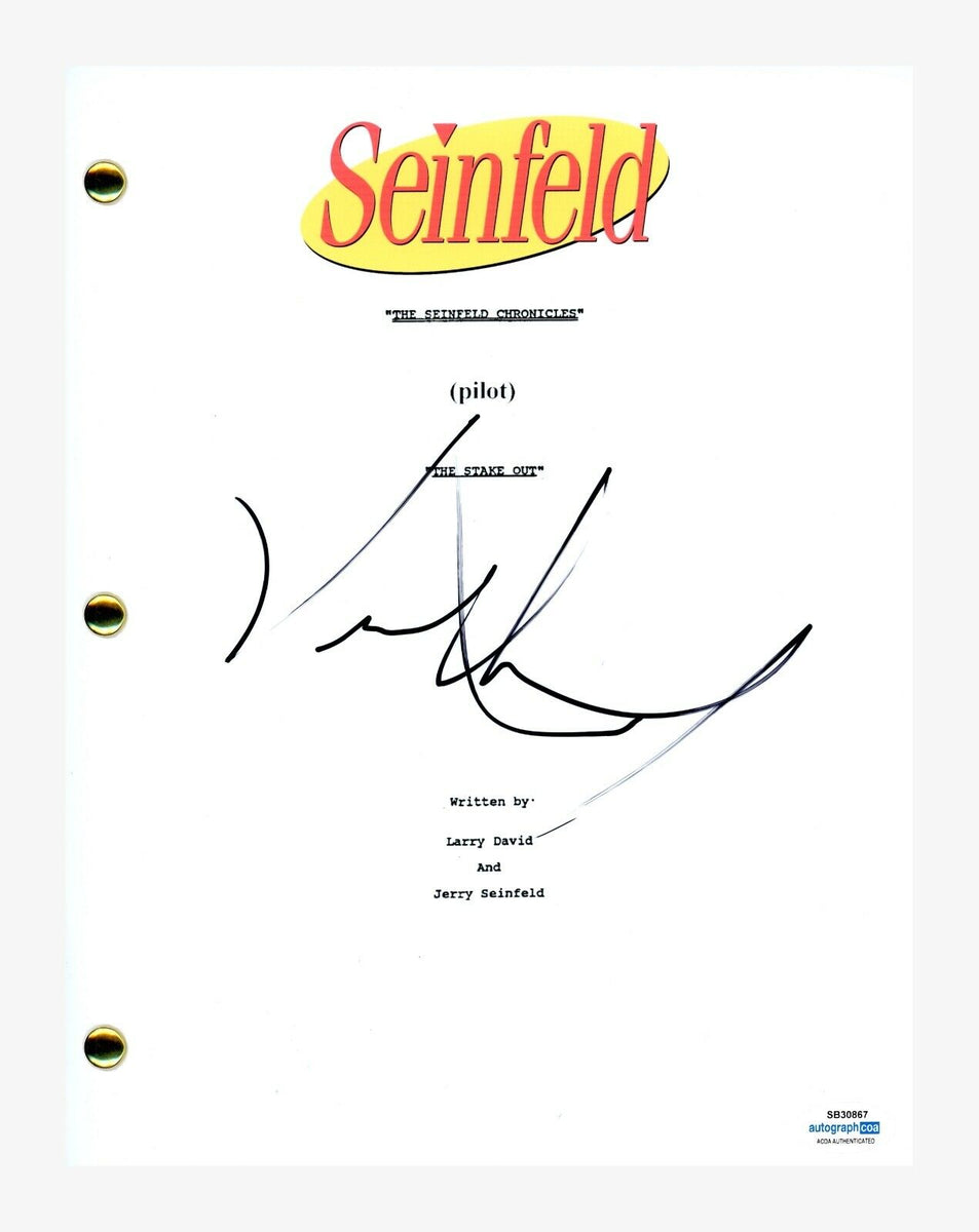 Jason Alexander Signed Autograph Seinfeld Pilot Script Full Screenplay ...
