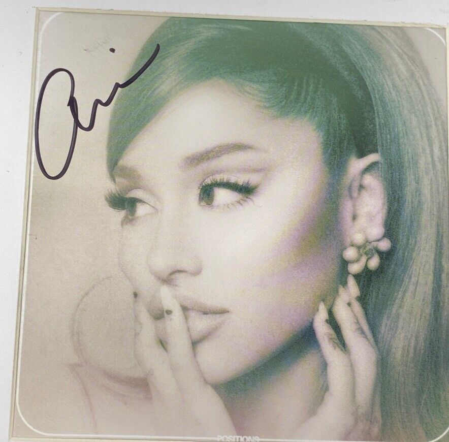 Ariana Grande Signed Autographed Positions Framed Matted CD Display AC ...